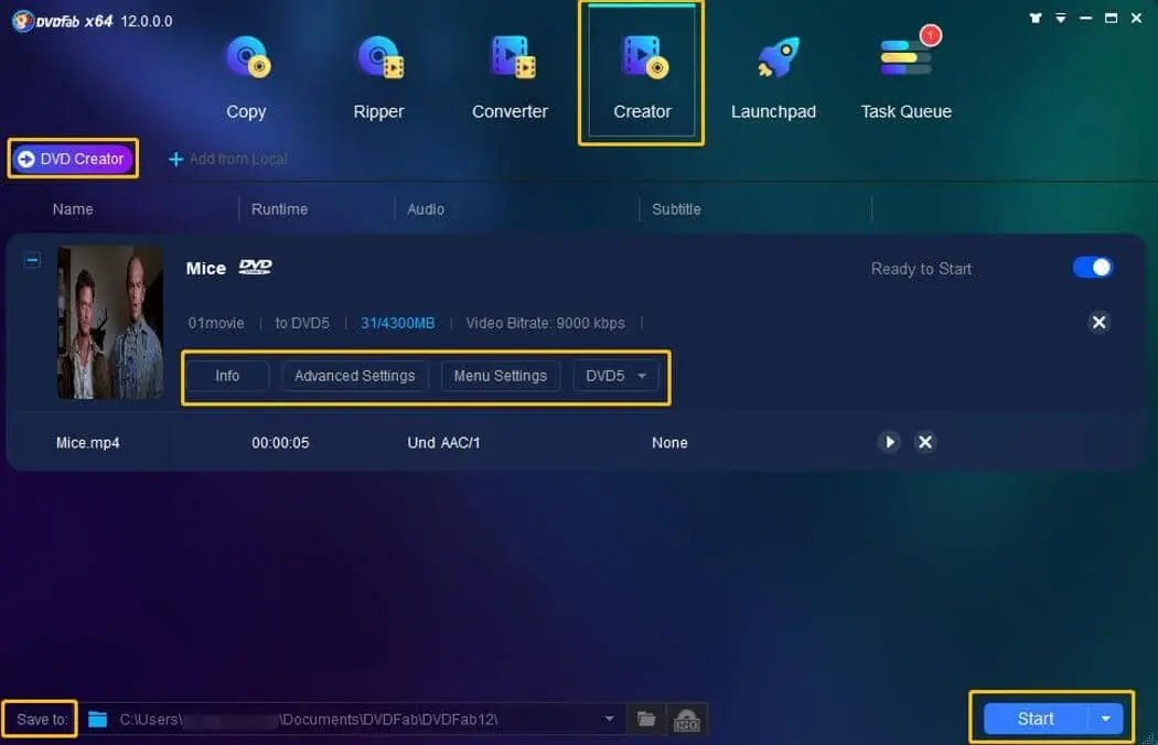 Best Free DVD Flick Alternative to Burn- DVDFab DVD Creator