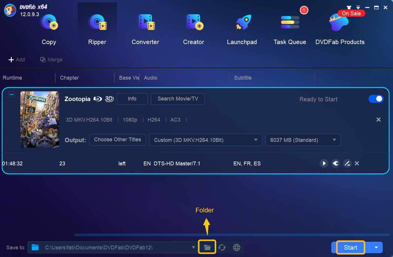 Rip 3D Blu-ray to 3D MKV